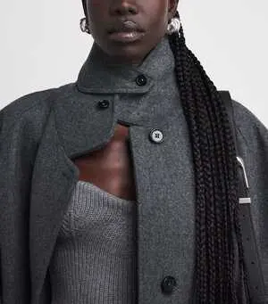 JIL SANDER Wool-blend Oversized Coat