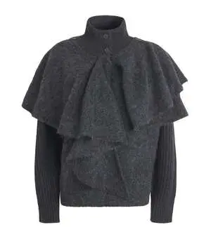 FRAME The Wrap Cape Coat - Grey