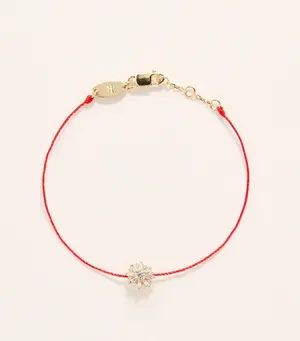 REDLINE Yellow Gold And Diamond Sol Soleil Bracelet - Red