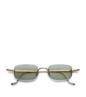 JACQUES MARIE MAGE Titanium Dusk Sunglasses - Green