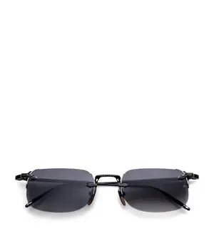 JACQUES MARIE MAGE Titanium Fonda Sunglasses - Black