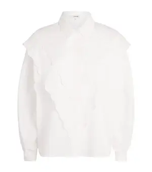 FRAME Poplin The Equestrian Shirt - White