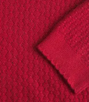 FRAME Cashmere Pointelle The Gathered Honeycomb Sweater