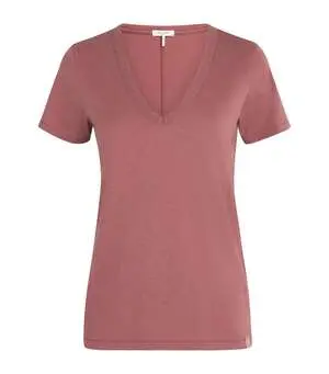 Rag & Bone Cotton The Slub Vee T-shirt - Red