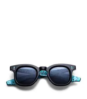 JACQUES MARIE MAGE Square Devaux Sunglasses - Red
