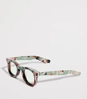 JACQUES MARIE MAGE Devaux Square Frame Sunglasses - Red