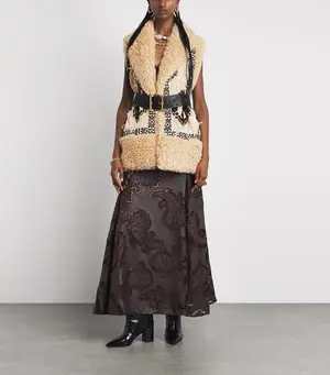 Johanna Ortiz Embroidered Fringed Gilet