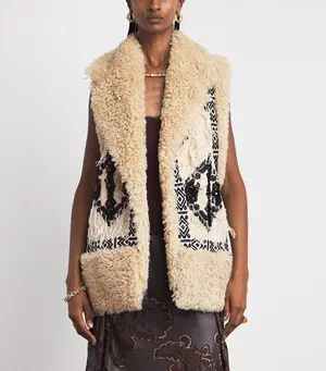 Johanna Ortiz Embroidered Fringed Gilet