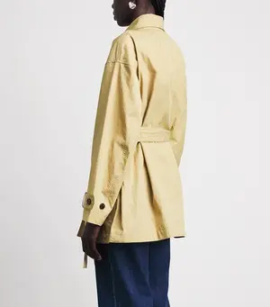 Theory Cropped Belted Trench Coat