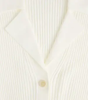 Theory Ribbed Polo Cardigan