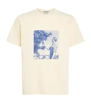 JW Anderson Cotton Picking Fruit T-shirt - Beige