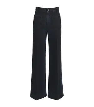 Victoria Beckham Alina High-rise Wide-leg Jeans - Blue
