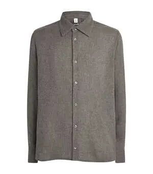 WON HUNDRED Wool-viscose Adriel Shirt - Brown