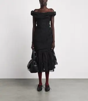 VIVIENNE WESTWOOD Polka-dot Ginnie Frill Midi Dress