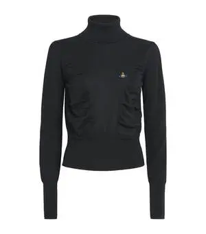 VIVIENNE WESTWOOD Wool Rollneck Pamela Sweater - Black