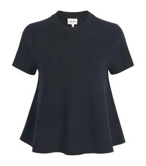 ME+EM Wool-blend Swing T-shirt - Navy