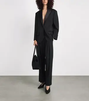 ME+EM Wool-blend Exaggerated Taper Tux Trousers