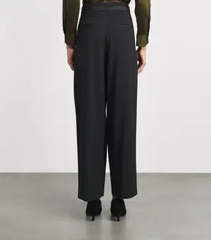 ME+EM Wool-blend Exaggerated Taper Tux Trousers