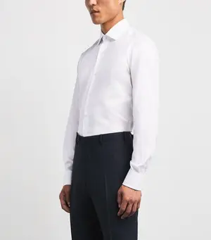 BARBA NAPOLI Cotton Poplin Slim Shirt
