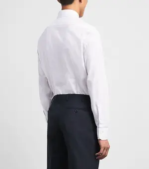 BARBA NAPOLI Cotton Poplin Slim Shirt