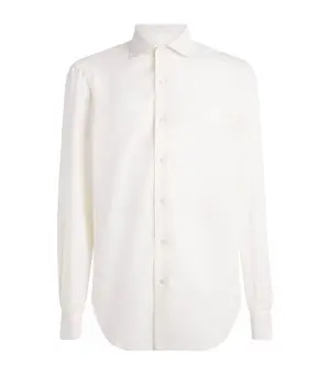 BARBA NAPOLI Cotton-cashmere Shirt - White