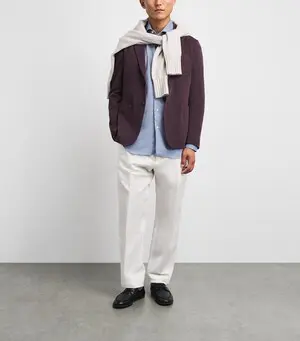 BARBA NAPOLI Cotton-cashmere Shirt - Blue