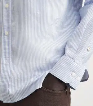 Rag & Bone Cotton Stripe Shirt - White