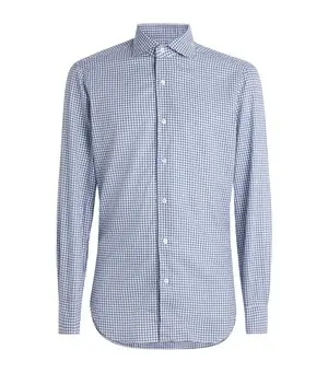 BARBA NAPOLI Cotton Washed Check Shirt