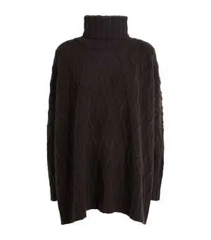 Eskandar Cashmere Cable-knit Rollneck Sweater - Brown