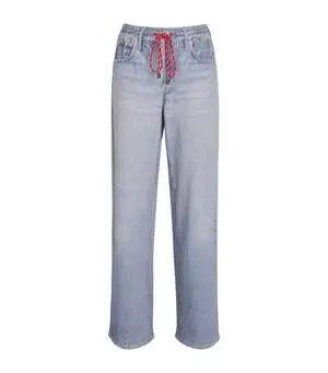 Rag & Bone Cotton Miramar Drawcord Sweatpants - Blue