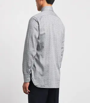 BARBA NAPOLI Cotton Floral Shirt - Green
