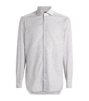 BARBA NAPOLI Cotton Washed Check Shirt