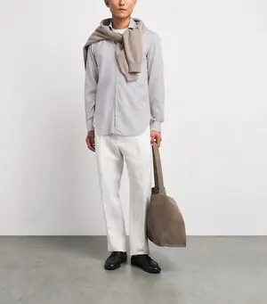 BARBA NAPOLI Cotton Washed Check Shirt