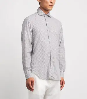 BARBA NAPOLI Cotton Washed Check Shirt