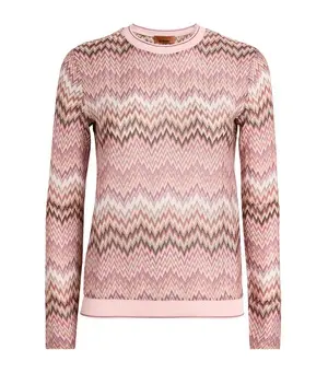 Missoni Zigzag Crew-neck Sweater - Pink