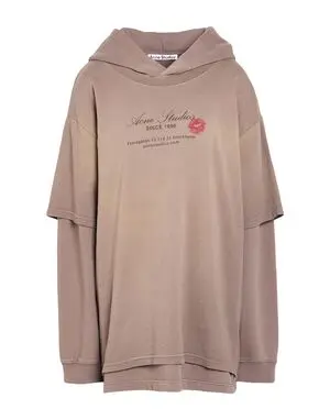 Acne Studios Sweatshirt Light Brown Size Cotton
