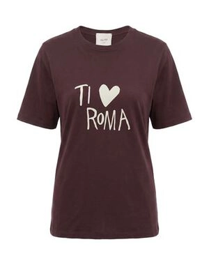ALYSI T-shirt Burgundy Size Cotton - Red