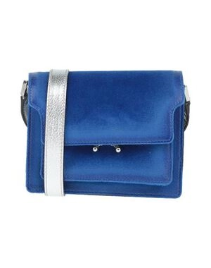Marni Cross-body Bag Bright Cotton, Synthetic Fibers, Cow Leather, Brass, Shearling - Blue