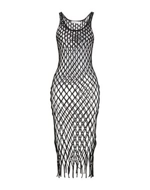 Christopher Esber Sleeveless Fishnet Midi Dress - Black
