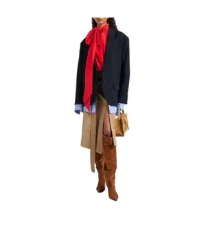 Amina Muaddi Suede Knee-high Boots