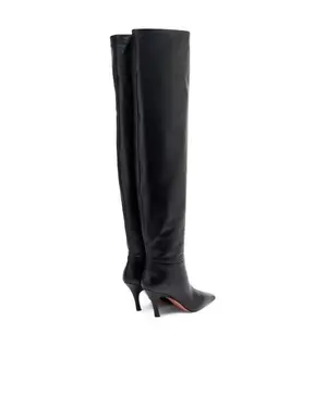 Amina Muaddi Leather Over-the-knee Boots