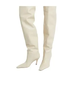 Amina Muaddi Leather Over-the-knee Boots