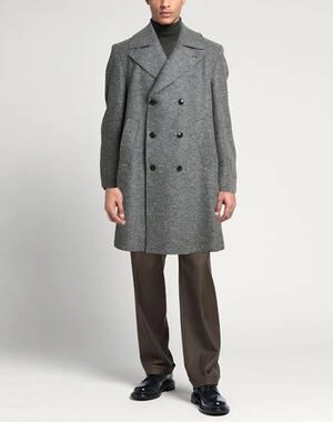 BALDESSARINI Coat Light Brown Size Wool - Grey