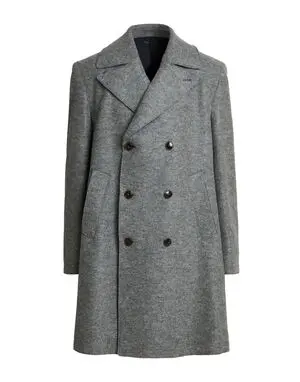 BALDESSARINI Coat Light Brown Size Wool - Grey