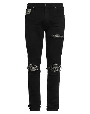 Amiri Jeans Size Cotton, Elastomultiester, Elastane, Viscose - Black