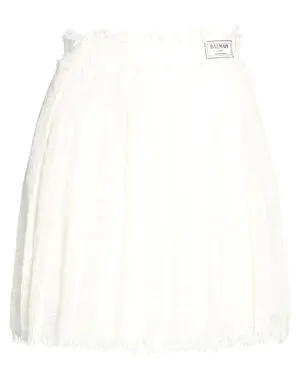 Balmain Mini Skirt Ivory Size Polyamide, Cotton, Acrylic, Viscose