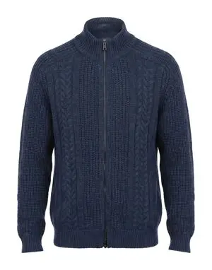 Tagliatore Virgin Wool And Polyamide Zip-up Cardigan