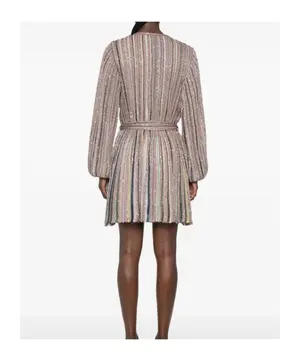 Missoni Sequin-embellished Striped Mini Dress