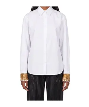 Dries Van Noten Embellished Long Sleeve Shirt - White