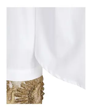 Dries Van Noten Embellished Long Sleeve Shirt - White